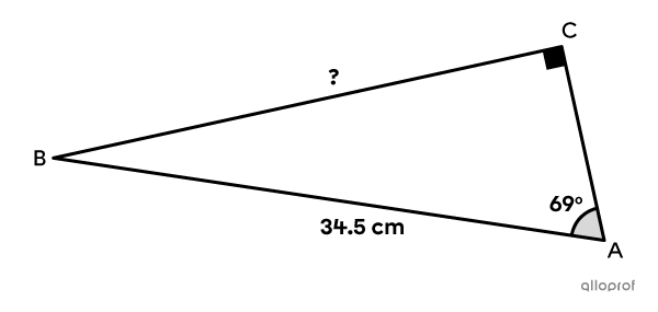 The Trigonometric Ratio of Cosine | Secondaire | Alloprof