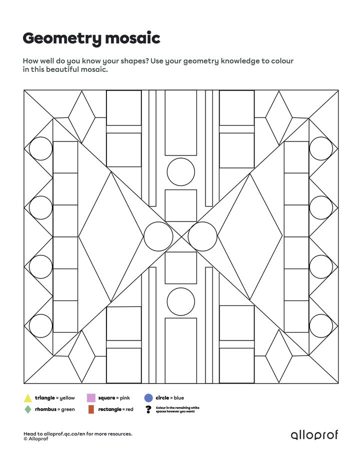 Geometry Mosaic | Learning activity | Alloprof